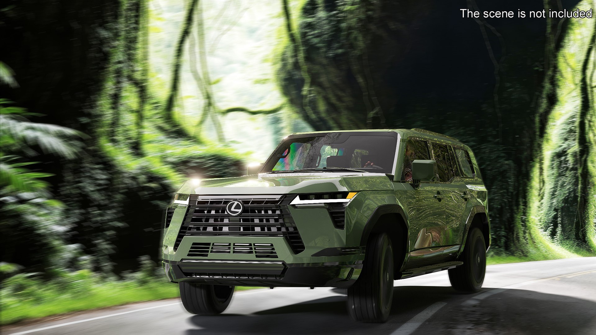 3D Model Lexus GX 550 SUV Nori Green Pearl - TurboSquid 2326686