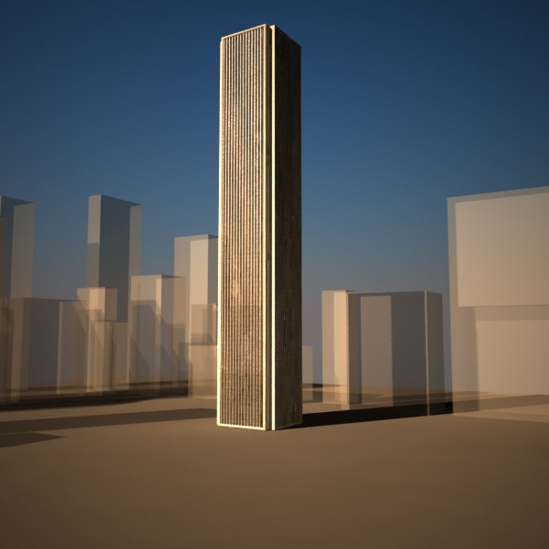 3d model aon center building skyscraper