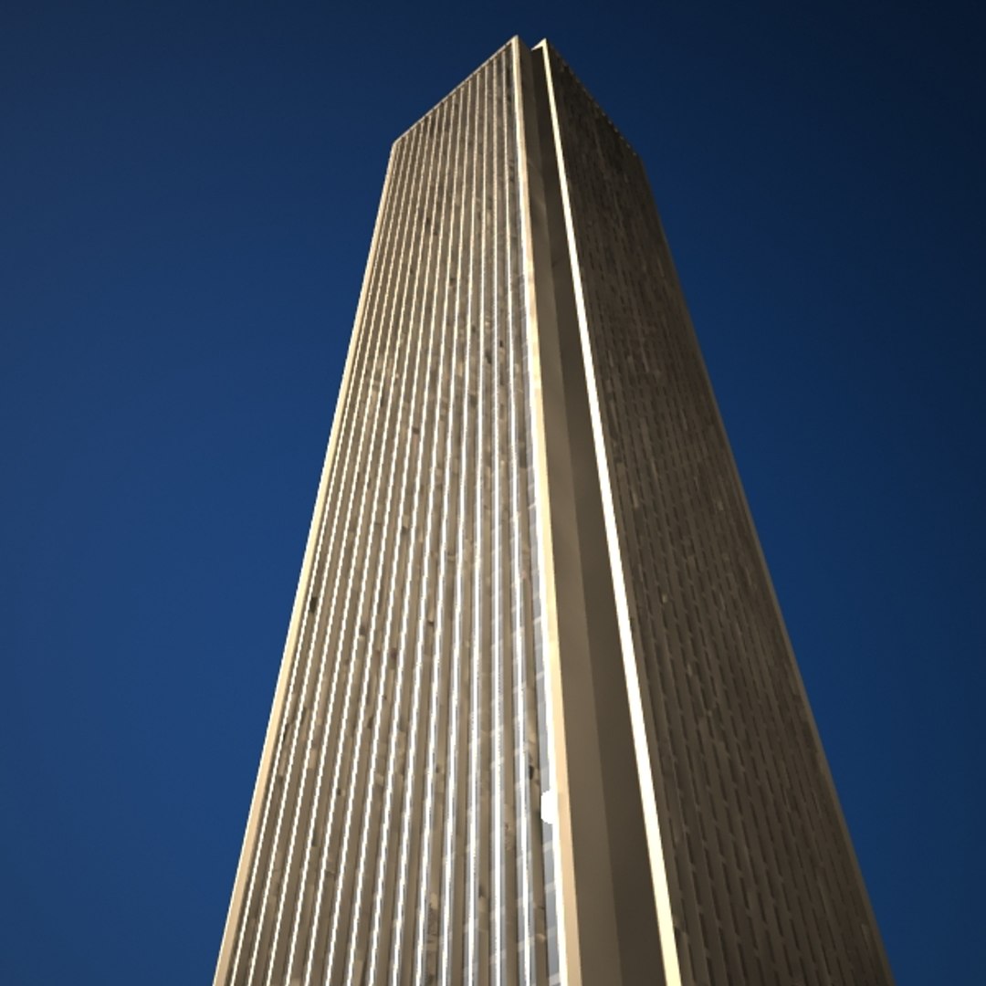 3d model aon center building skyscraper