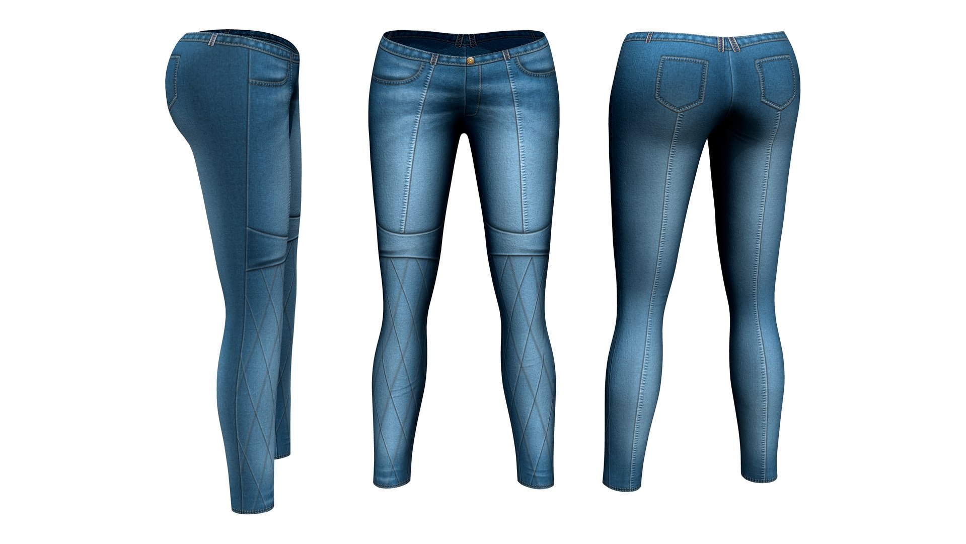 3D Skinny Any Pants Base V3 Model - TurboSquid 1845531