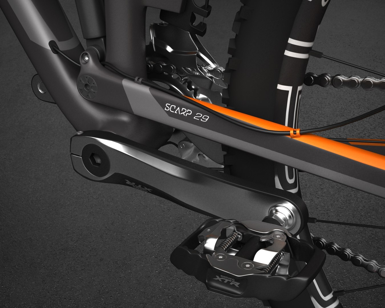 3d model mountain bike ktm scarp