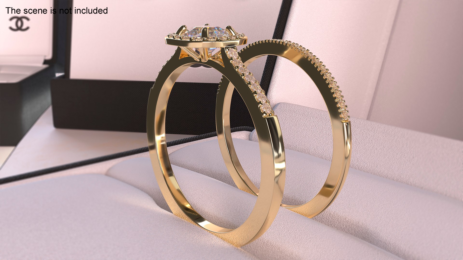 Engagement Rings Gold 3D Model - TurboSquid 2170483