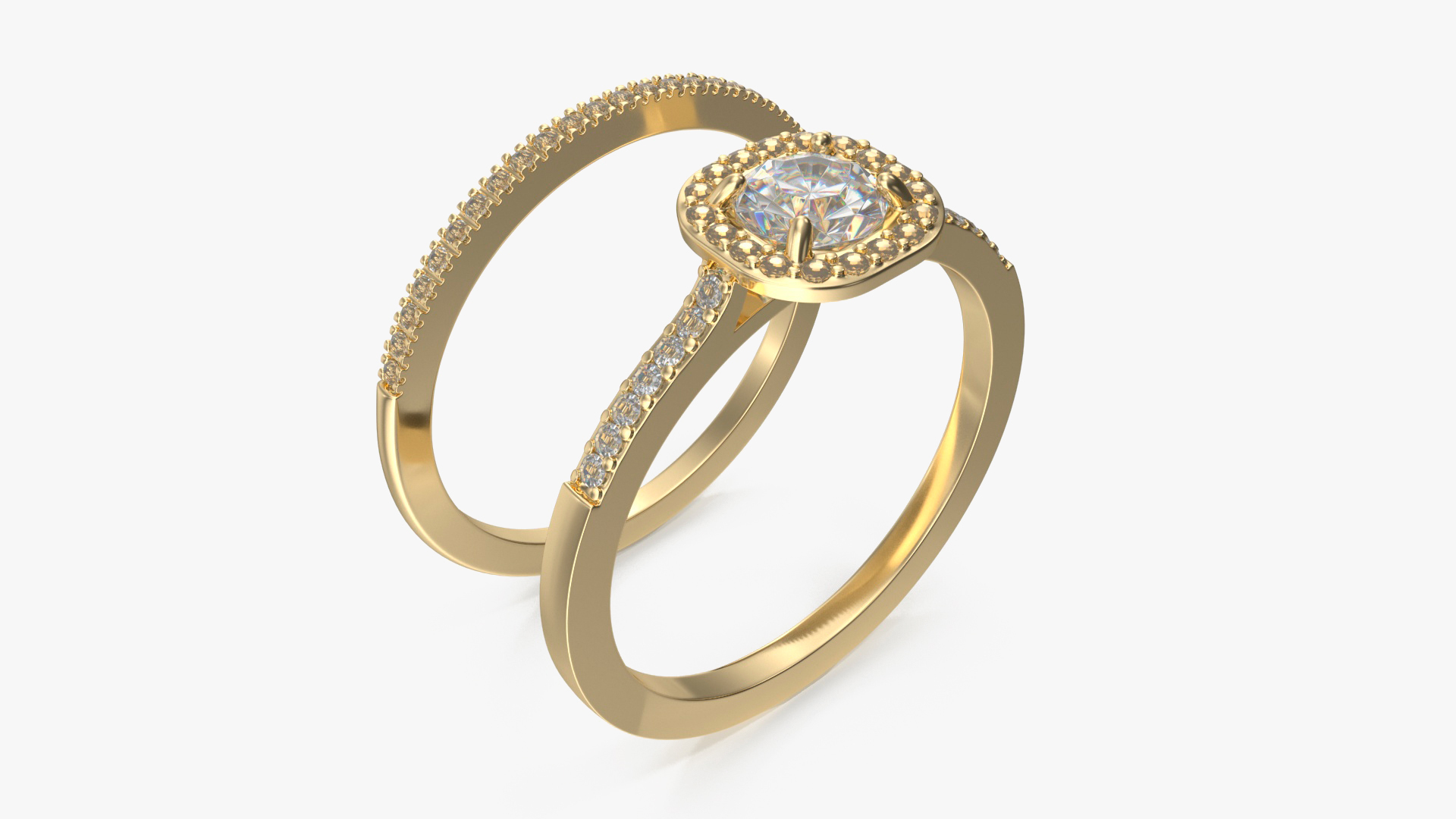 Engagement Rings Gold 3D Model - TurboSquid 2170483