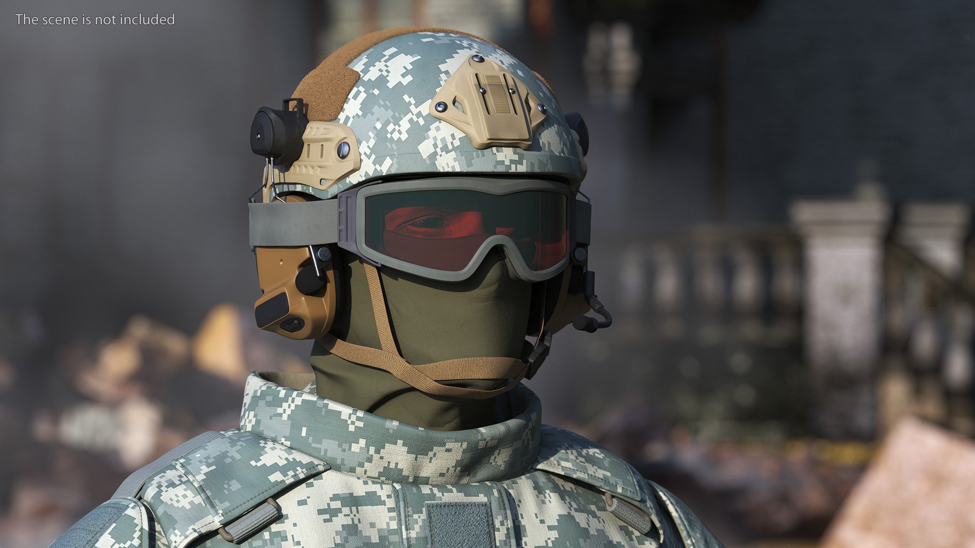 Army Soldier In Grey Camo A-pose Fur 3D Model - TurboSquid 2259948