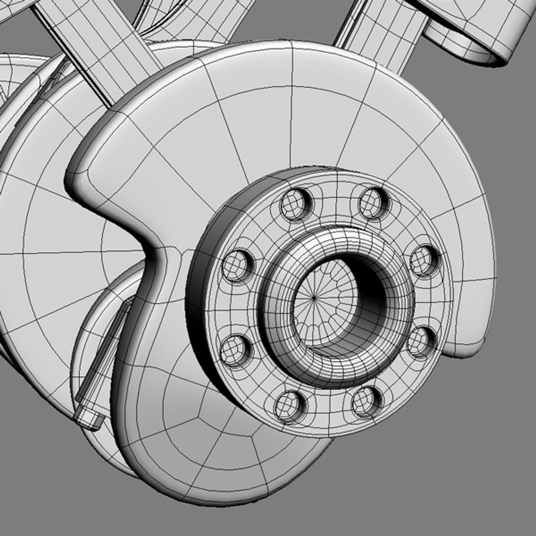 Animation V8 Engine Cylinders Obj