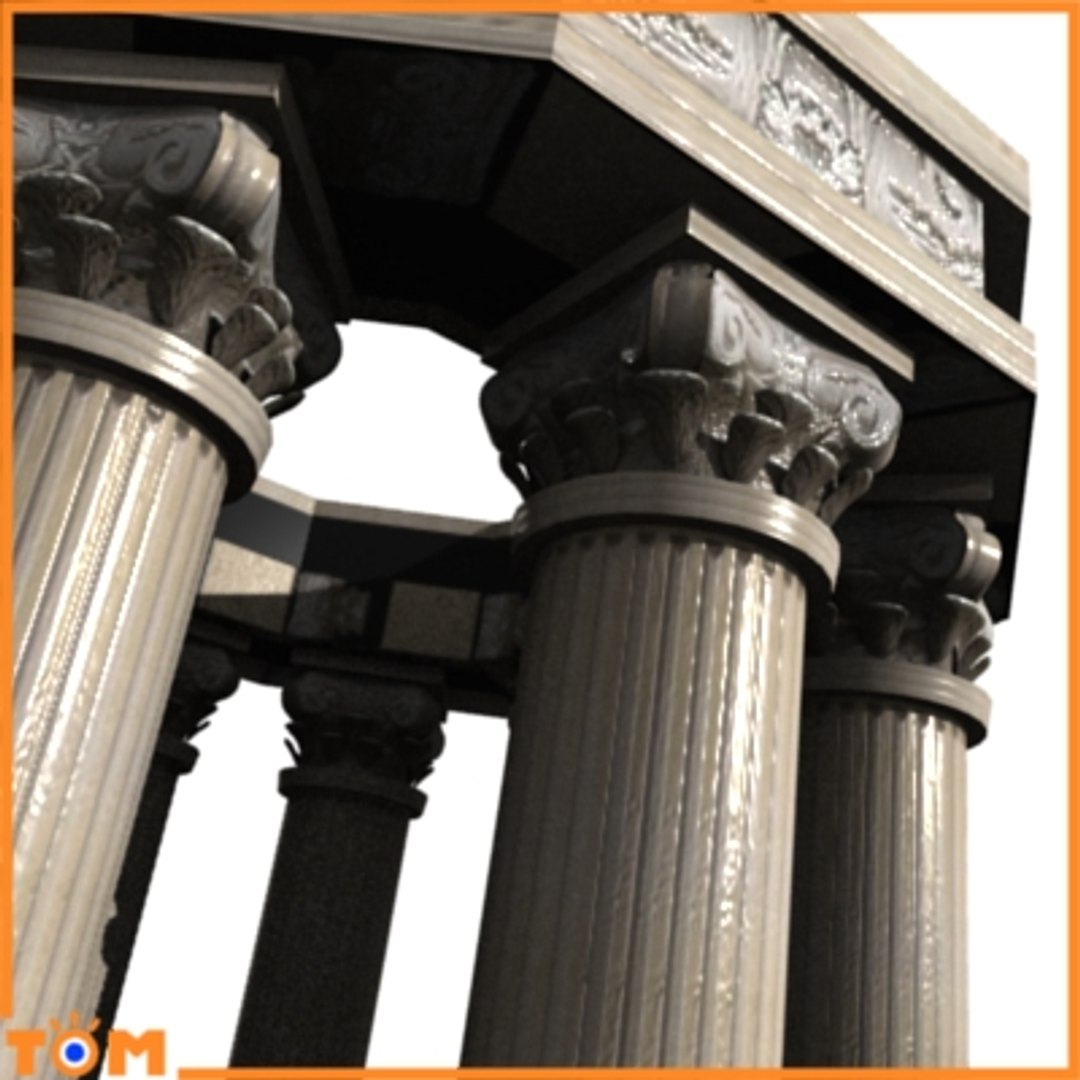 blender low-poly column