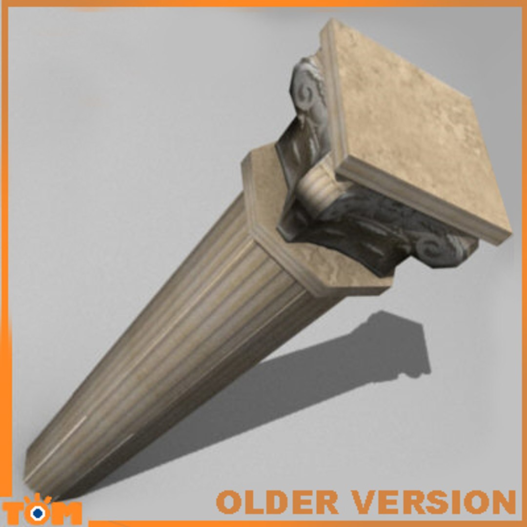 blender low-poly column