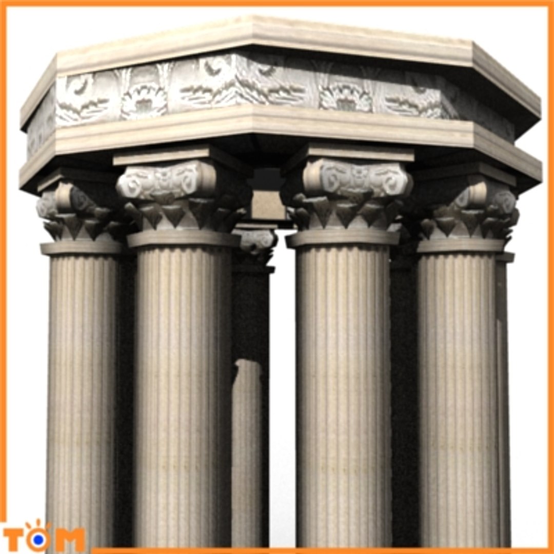 blender low-poly column