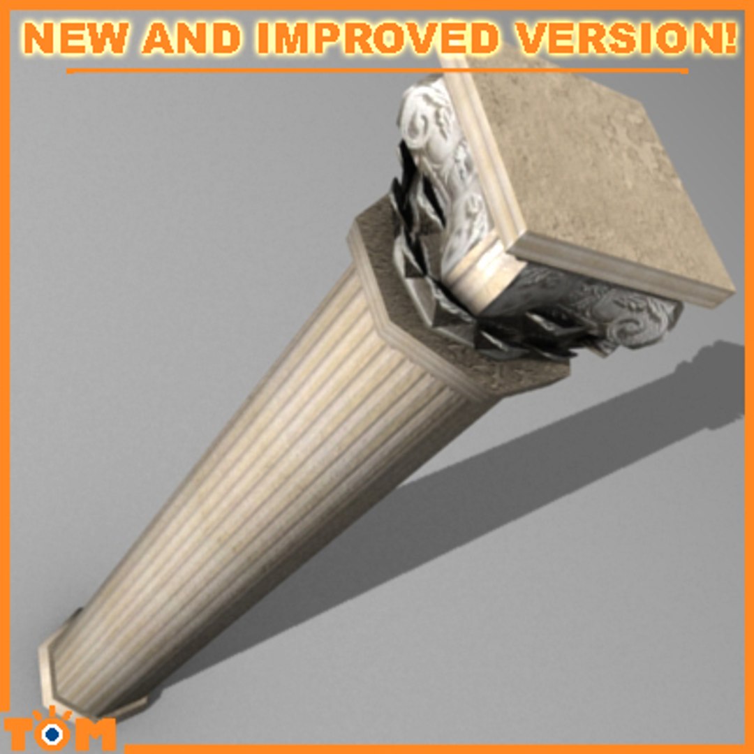 blender low-poly column