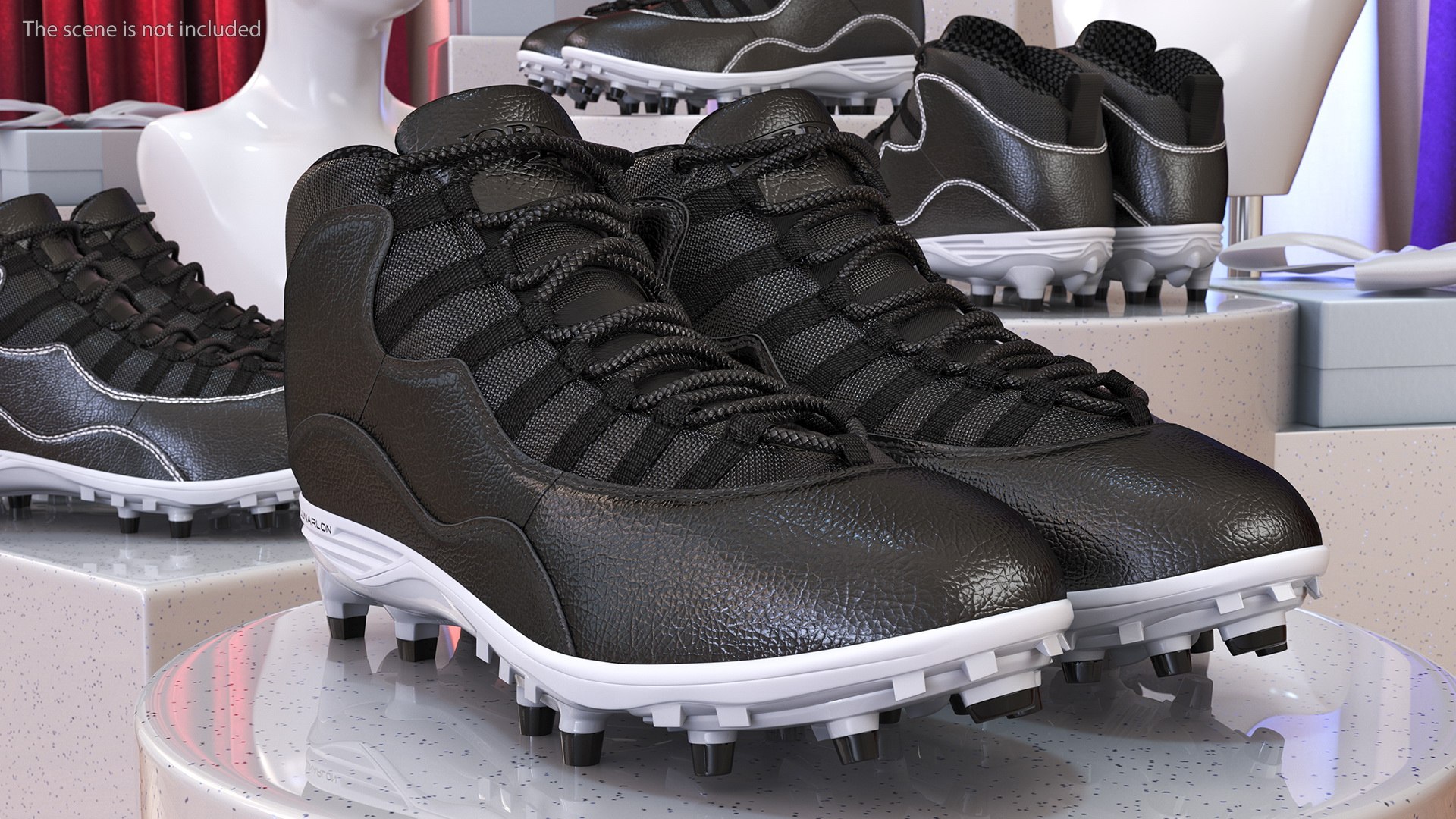 Air Jordan 10 Baseball Cleats Black Model - TurboSquid 1878011