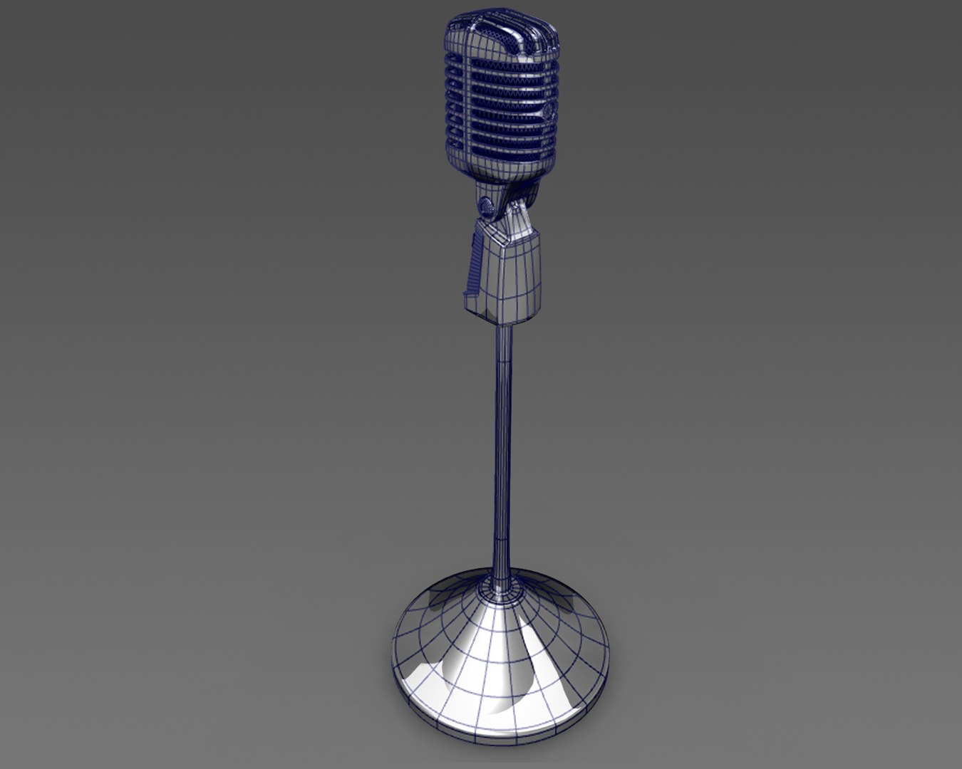 3d Model Old Mic Microphone
