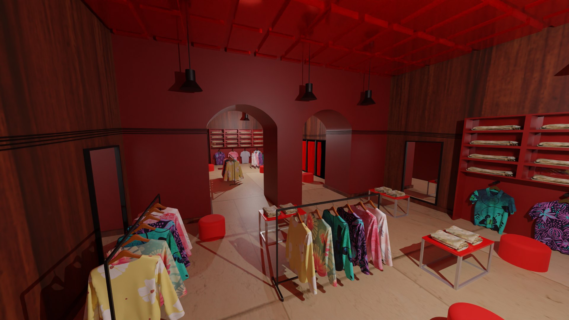3D Model Clothing Store Interior - TurboSquid 2157371