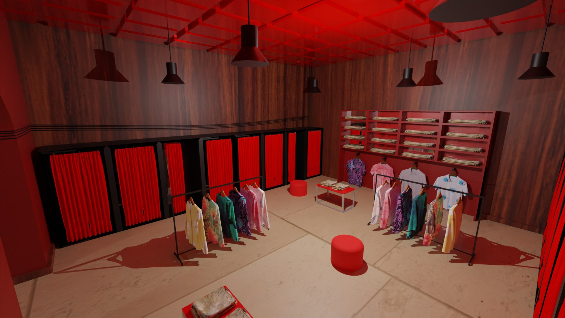 3D Model Clothing Store Interior - TurboSquid 2157371