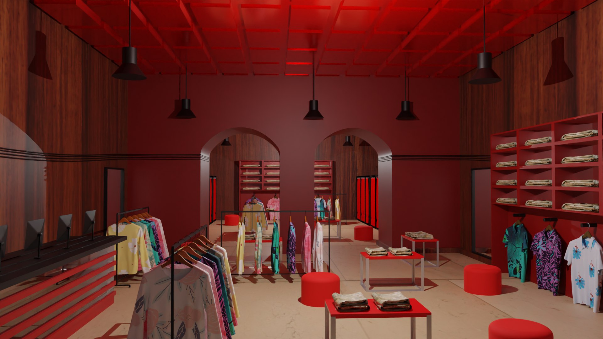 3D Model Clothing Store Interior - TurboSquid 2157371