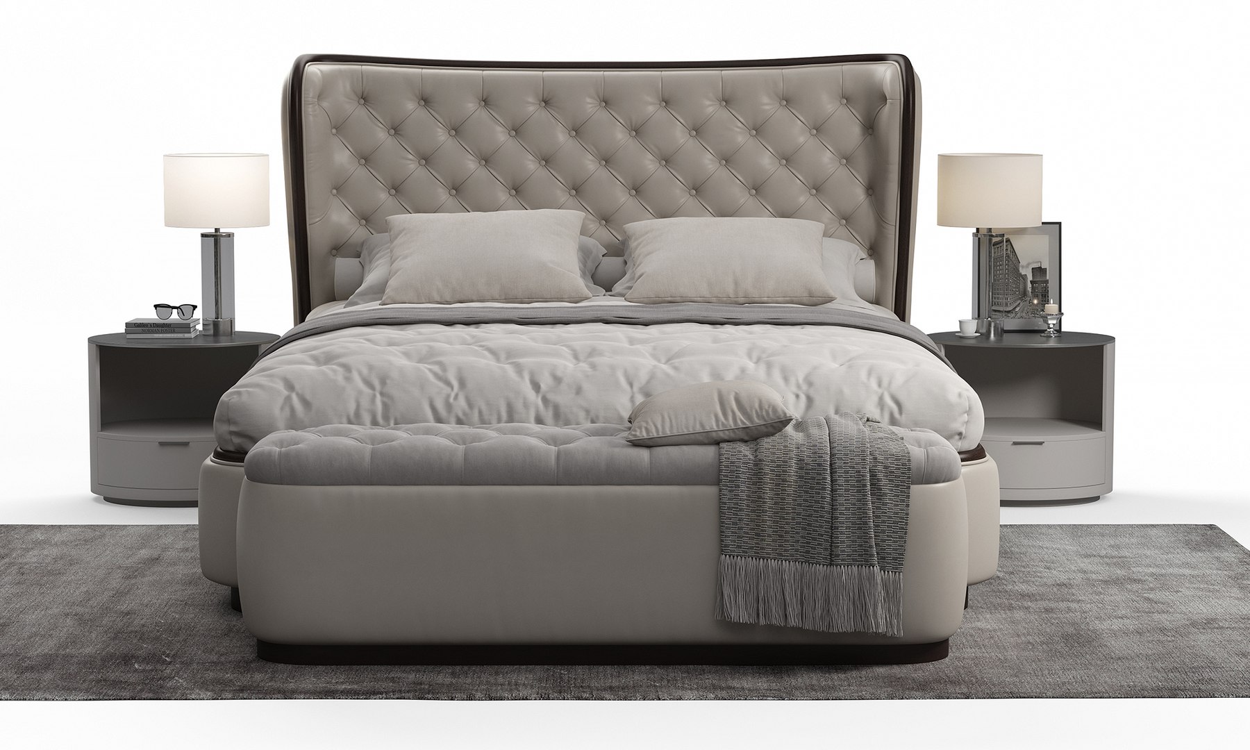 3D Model Margot Bedroom Media Lifestyle - TurboSquid 1564035