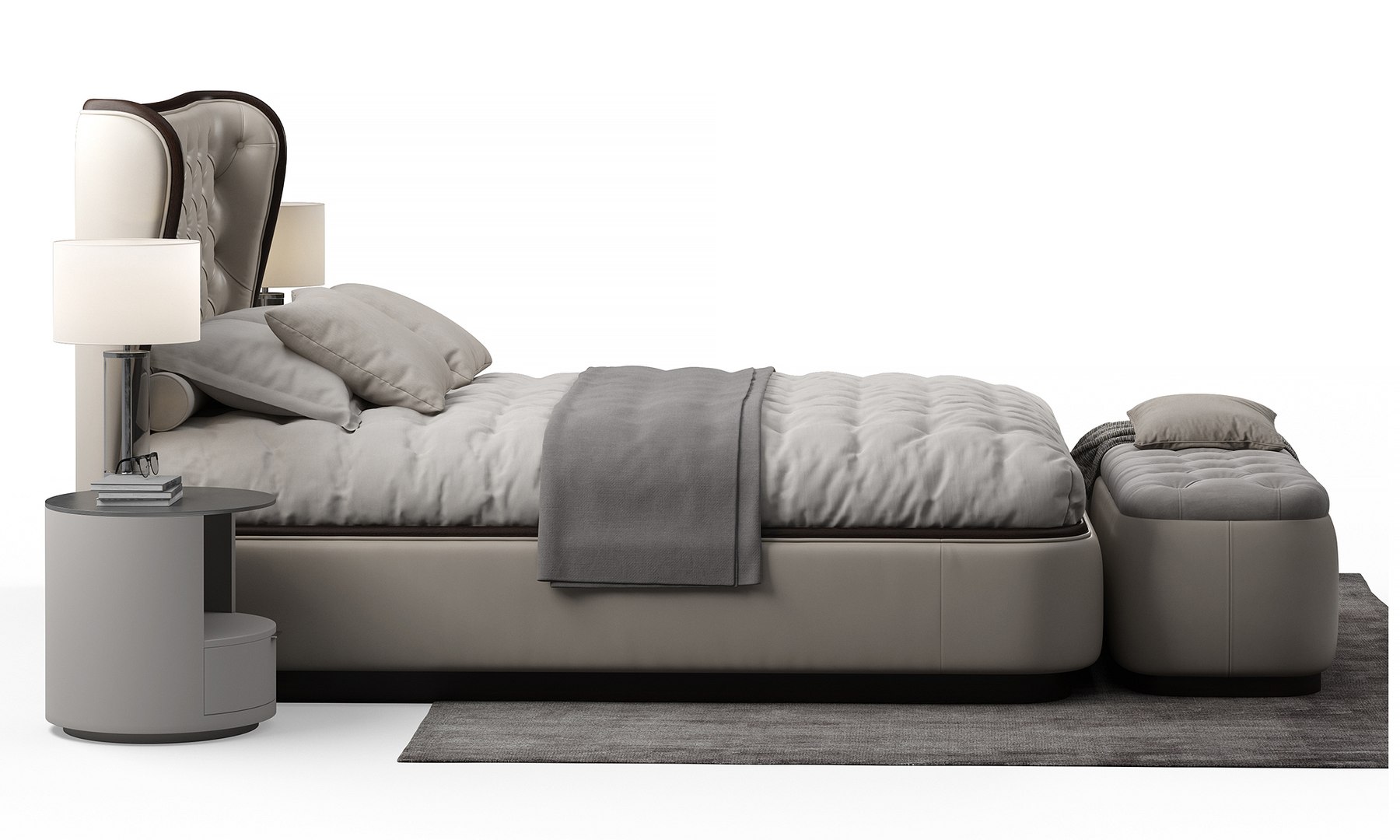 3D Model Margot Bedroom Media Lifestyle - TurboSquid 1564035