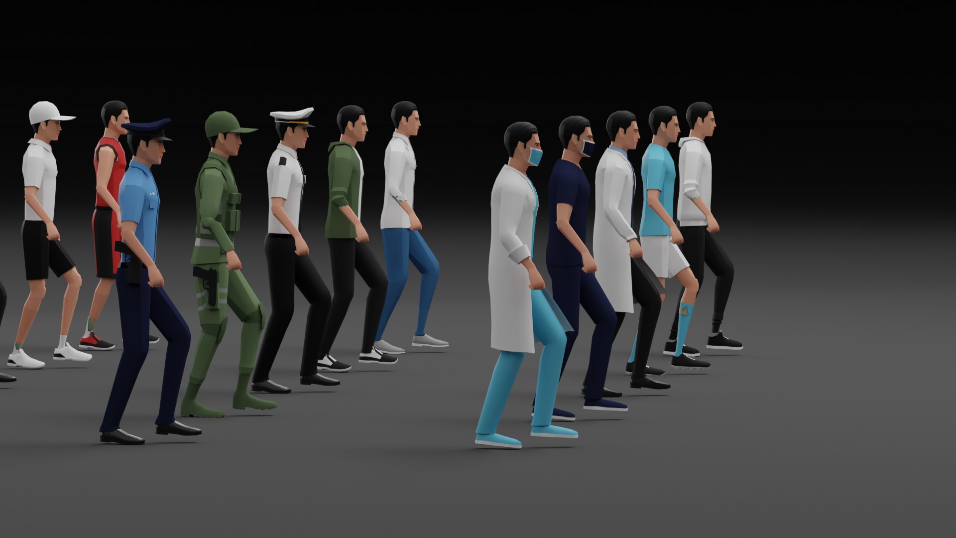 25 Lowpoly Character Collection 3D - TurboSquid 2236382