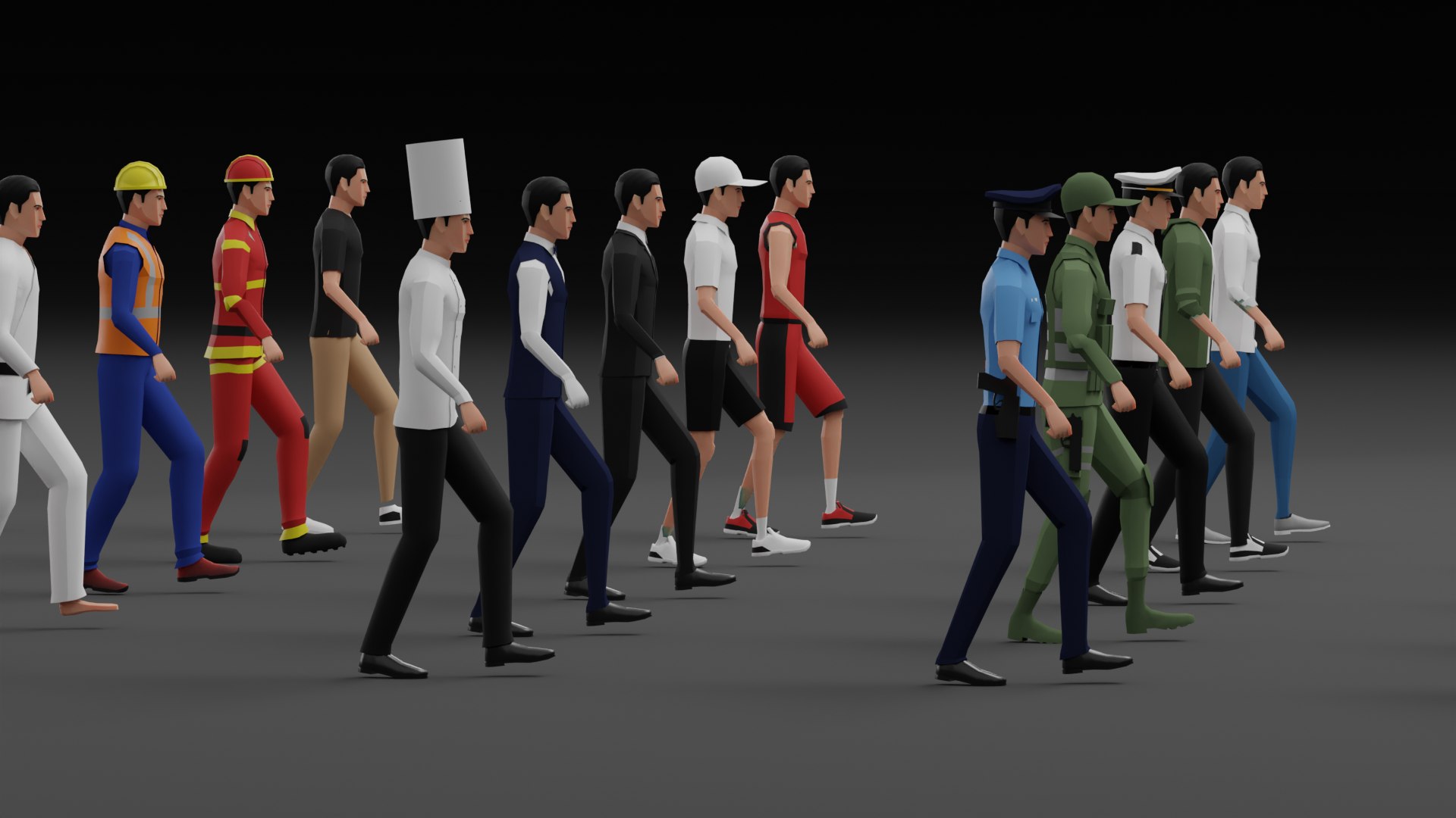 25 Lowpoly Character Collection 3D - TurboSquid 2236382