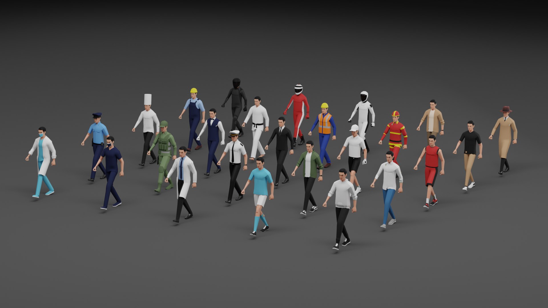 25 Lowpoly Character Collection 3D - TurboSquid 2236382