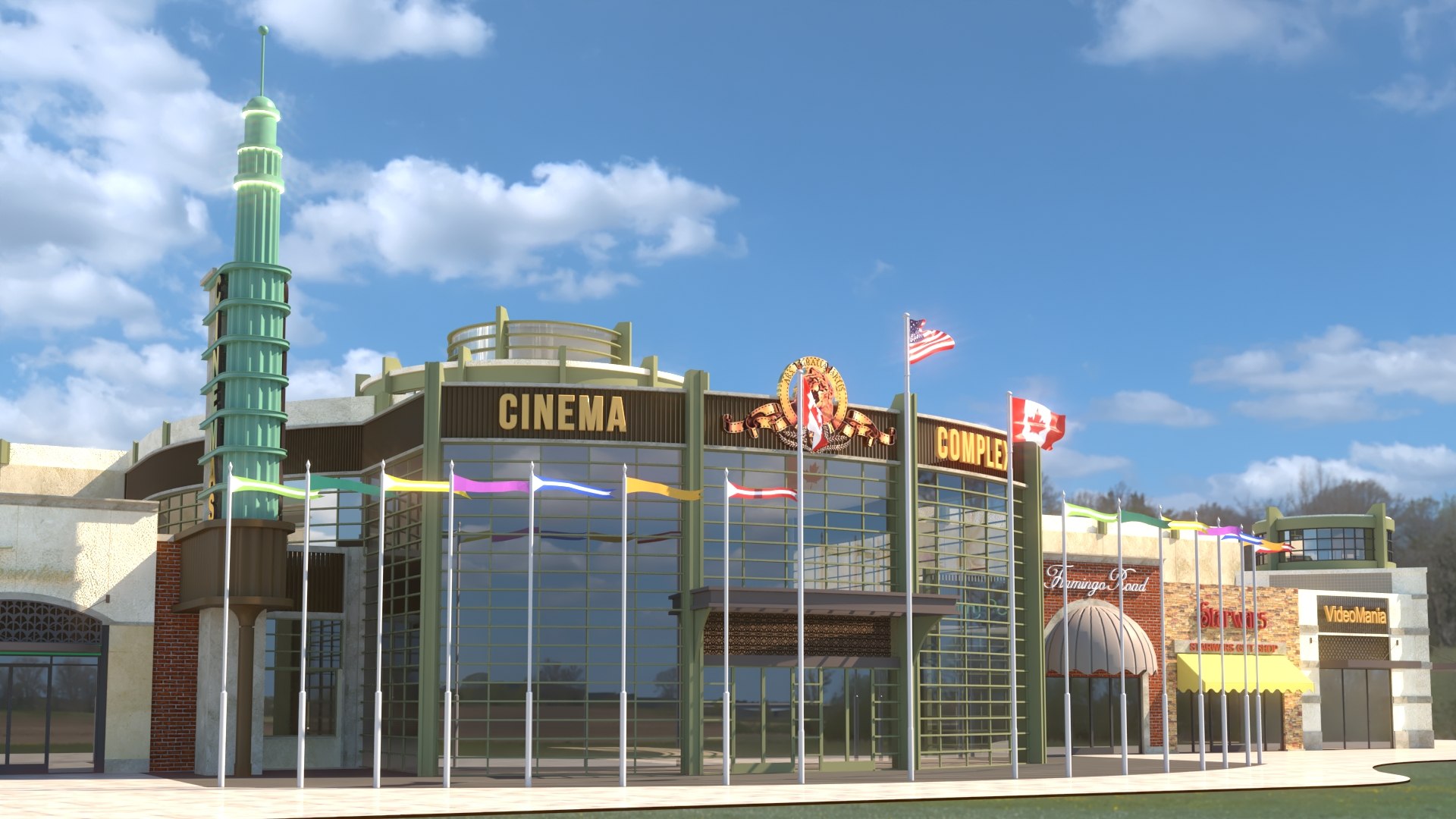 3D Cinema Complex - TurboSquid 2024597