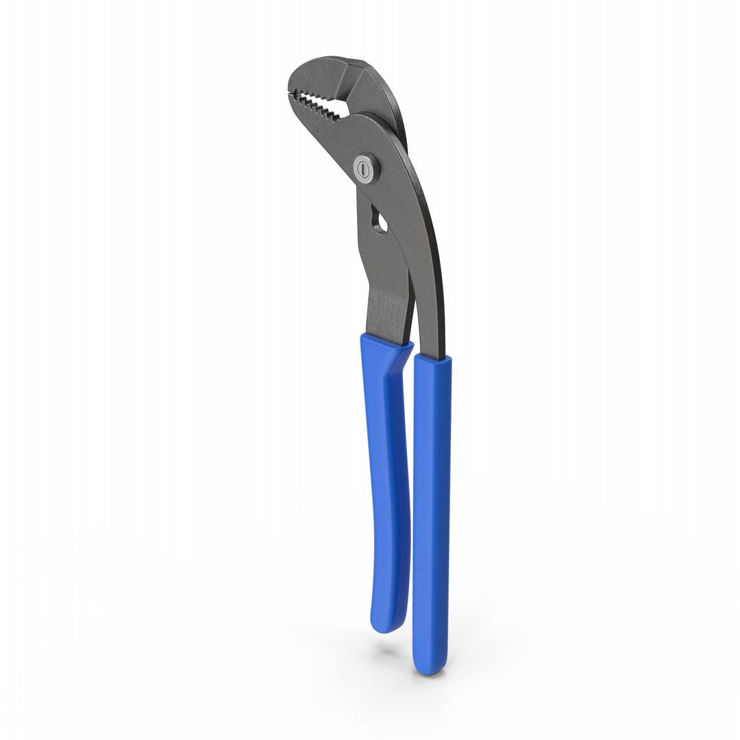 3D Blue Wrench Pipe Pliers - TurboSquid 2018823