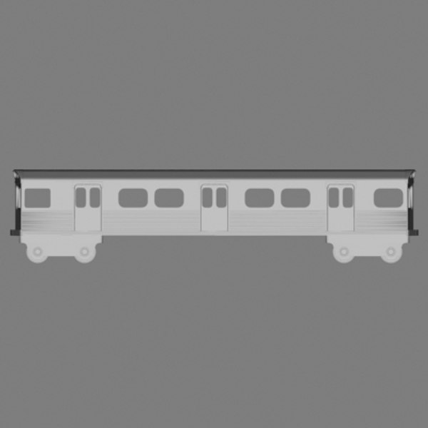 3d train car model