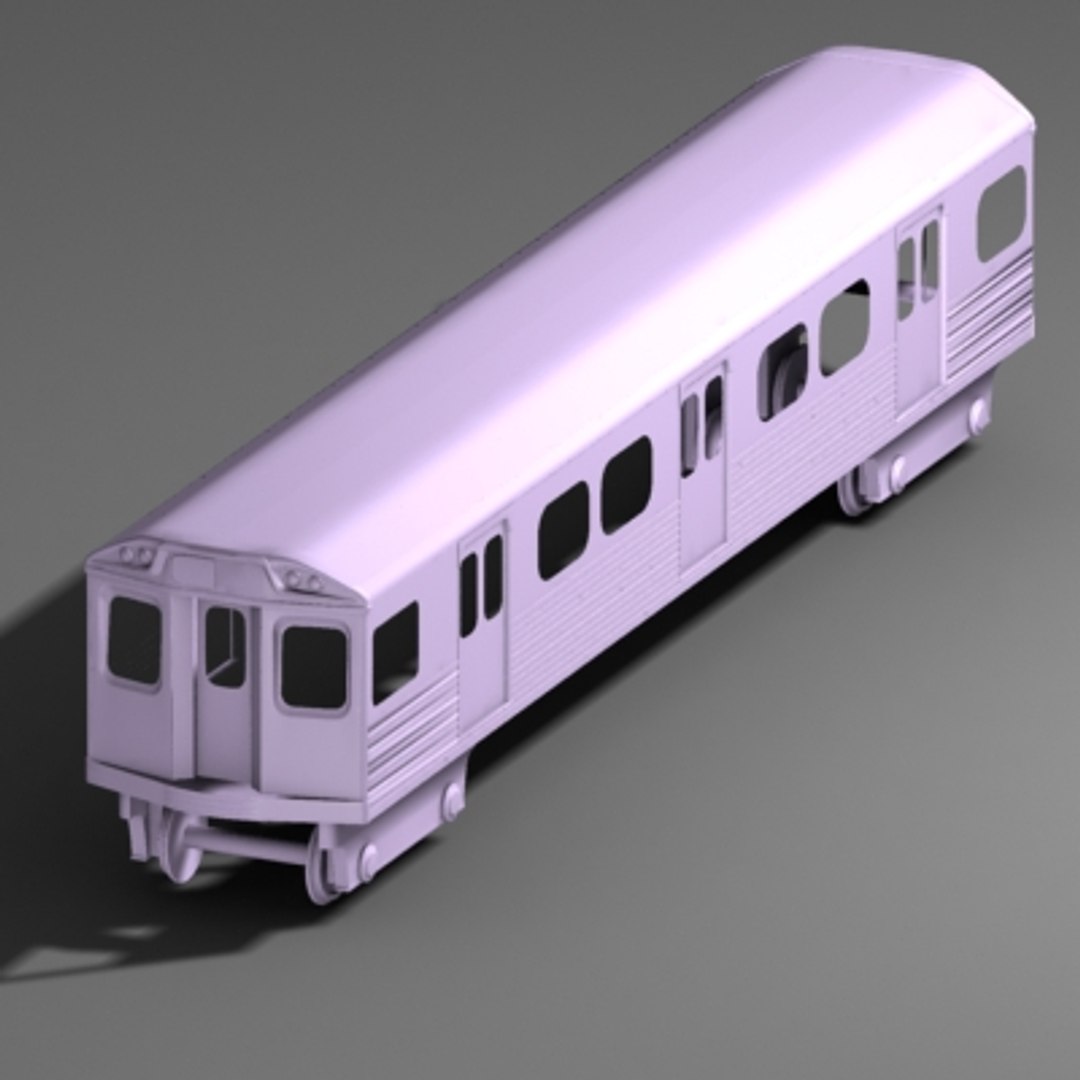 3d train car model