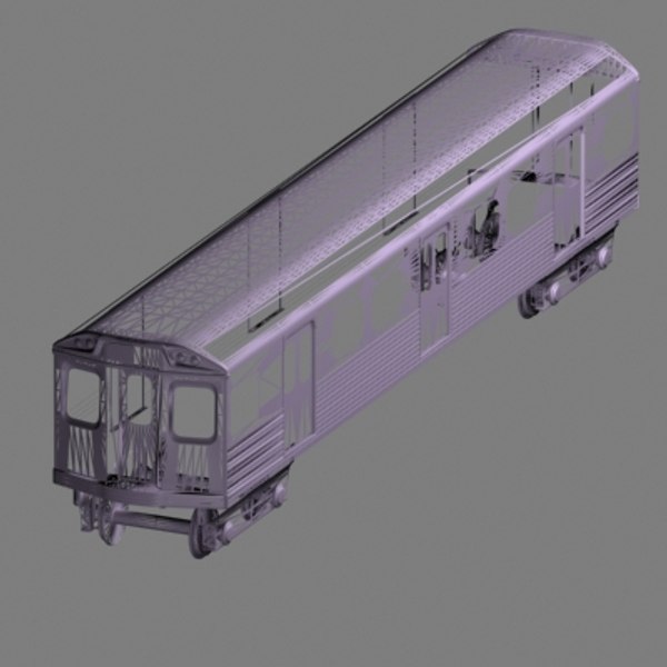 3d train car model