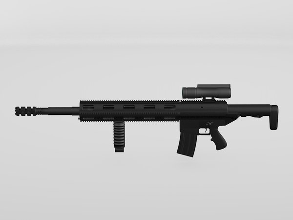 3d model machine gun