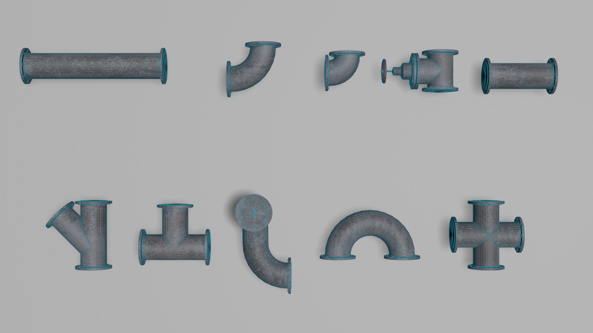 3D Modular Pipe Pack - TurboSquid 1488806