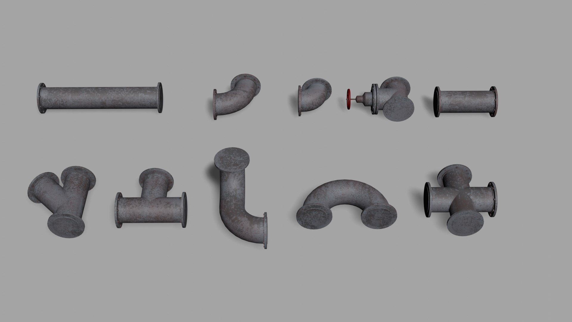 3D Modular Pipe Pack - TurboSquid 1488806