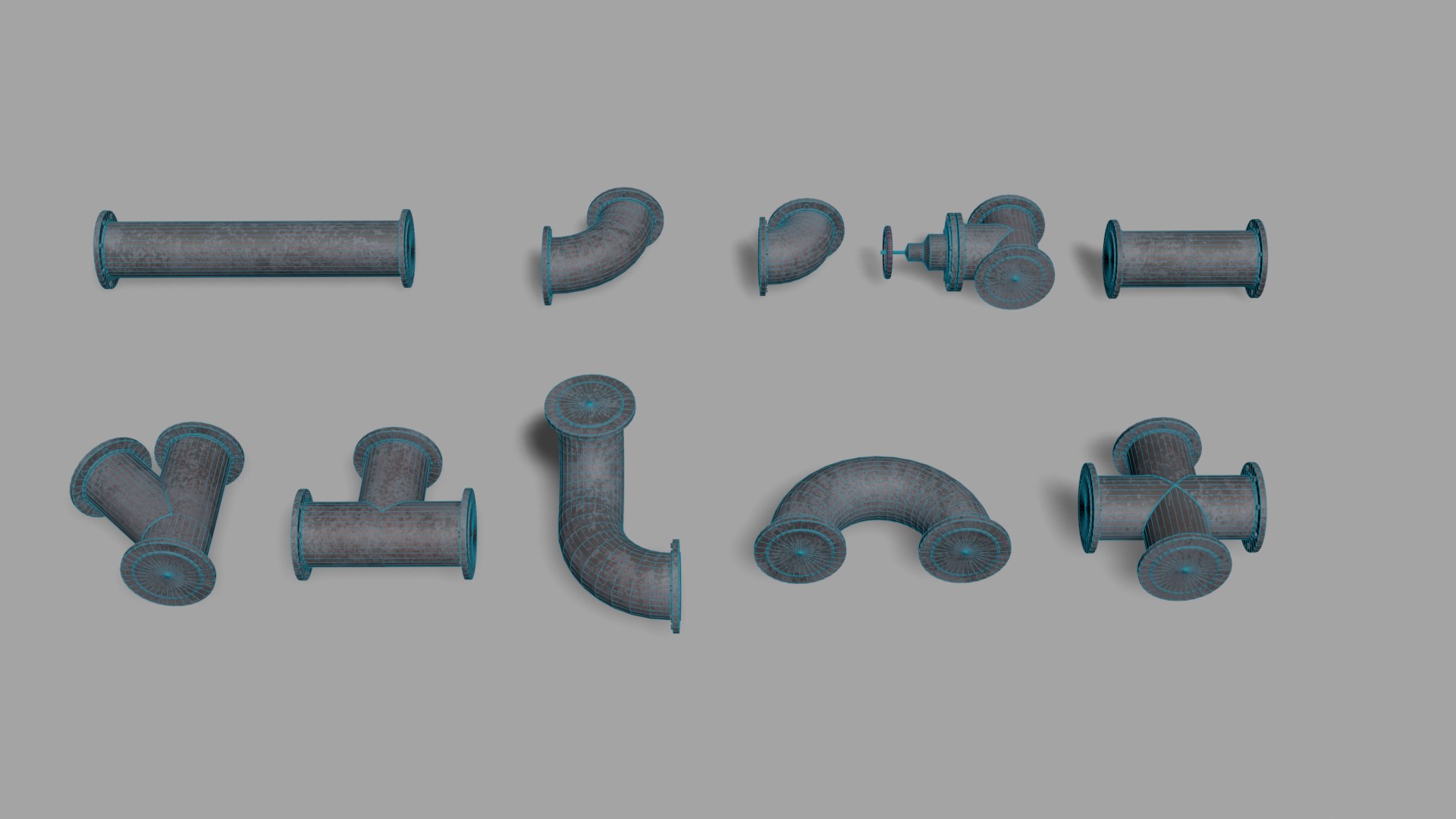 3D Modular Pipe Pack - TurboSquid 1488806