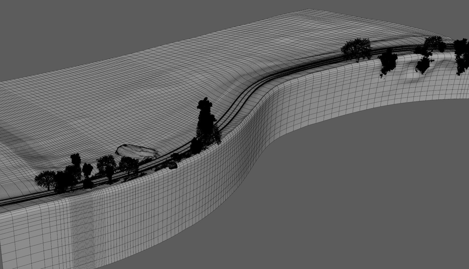 3D Mountain Forest Road Model - TurboSquid 1467228