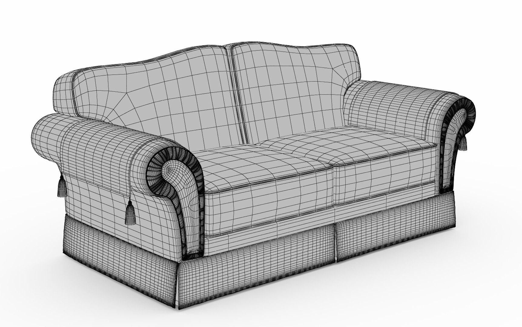 3d Classic Couch Model
