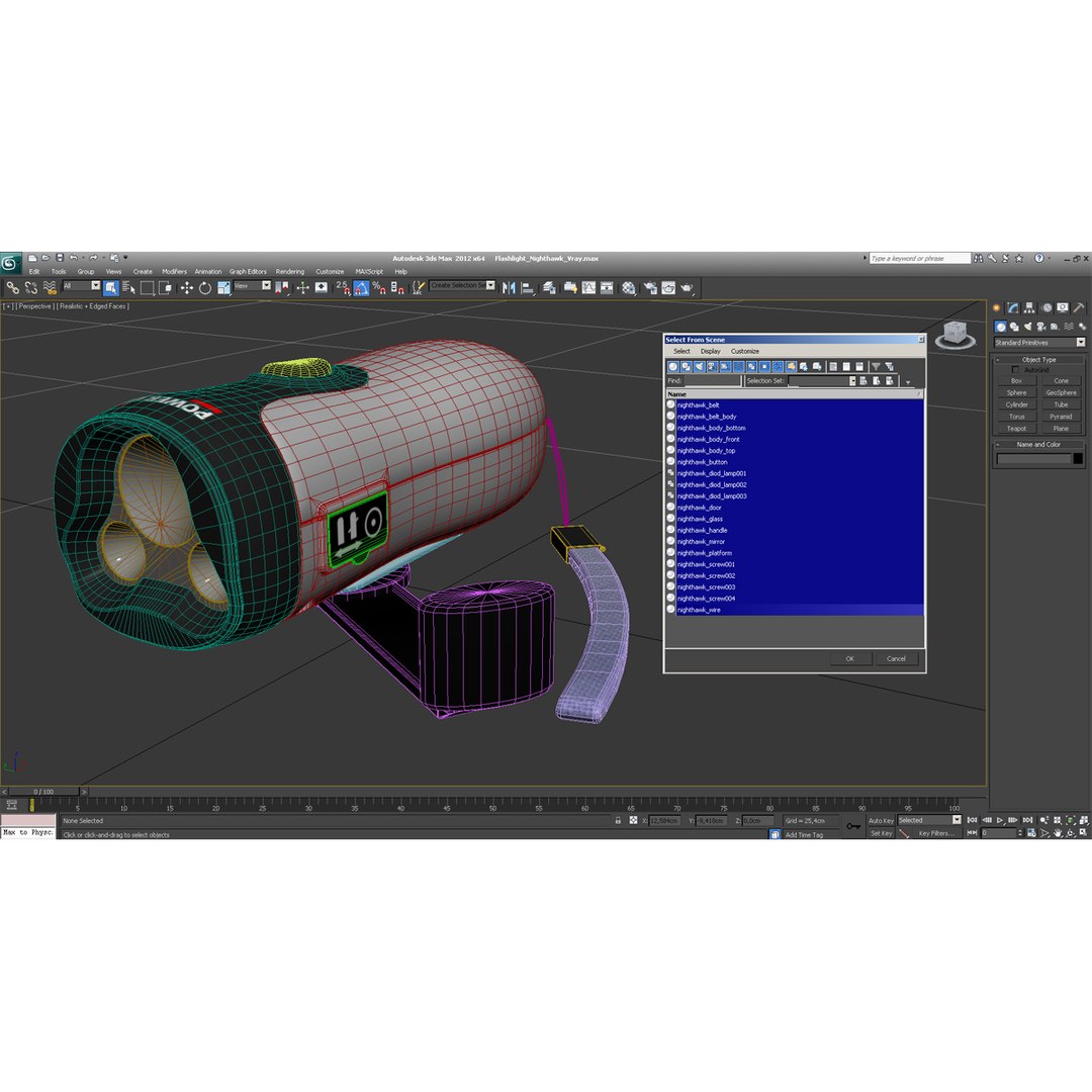 3d Nighthawk Flashlight Model