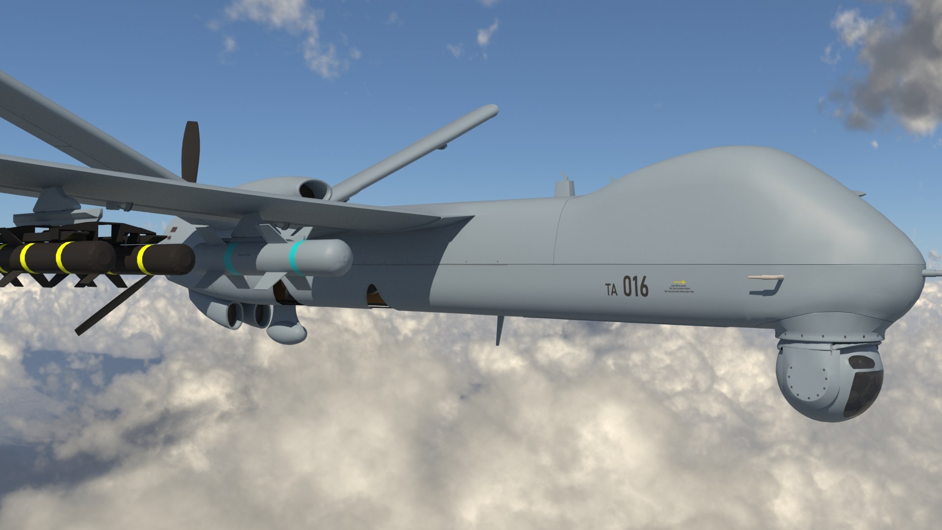 3D IHA - UAV ANKA-S - LOW POLY MODEL TUSAS - TurboSquid 2100880