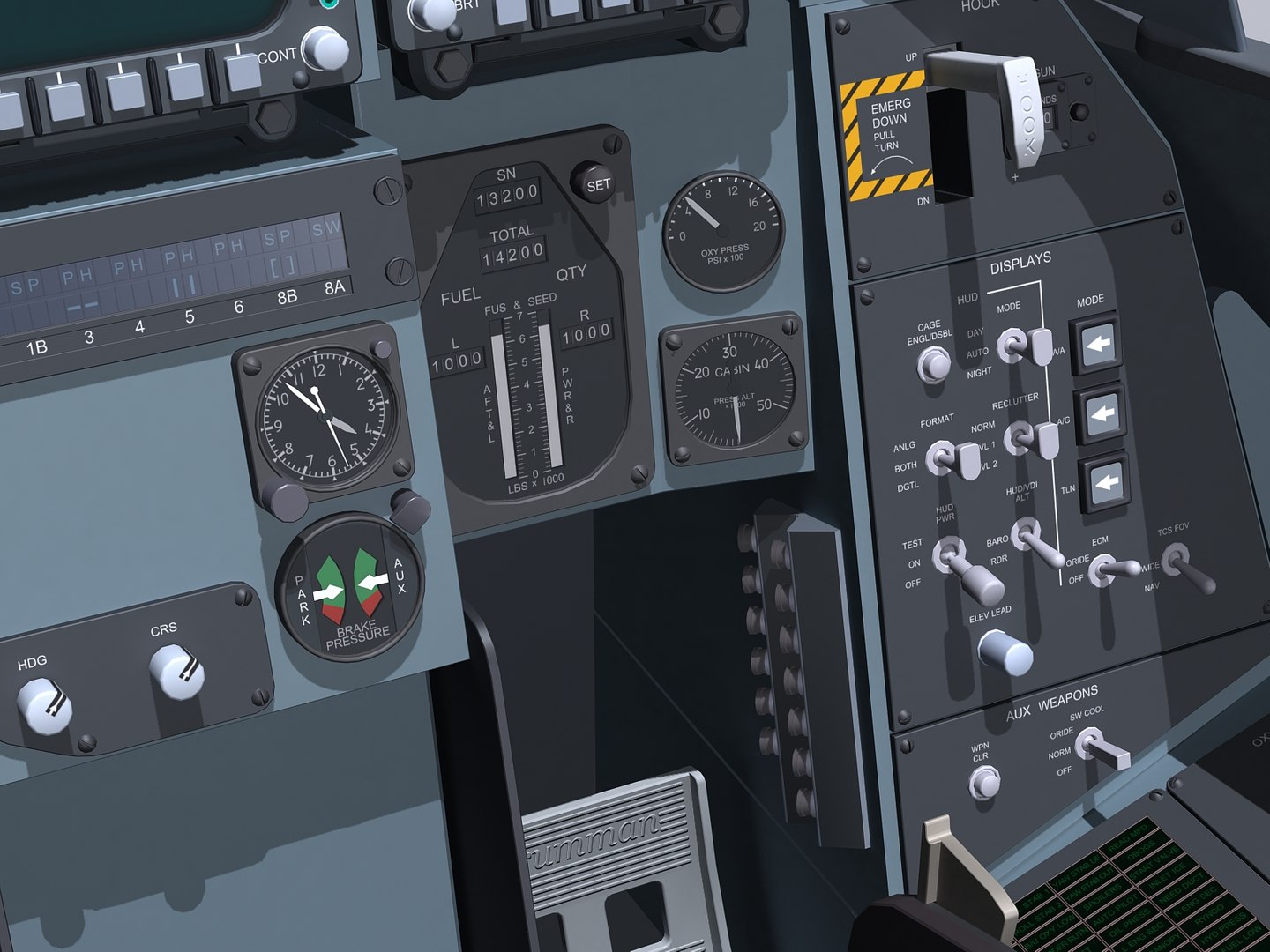 F-14d Cockpit 3d Model