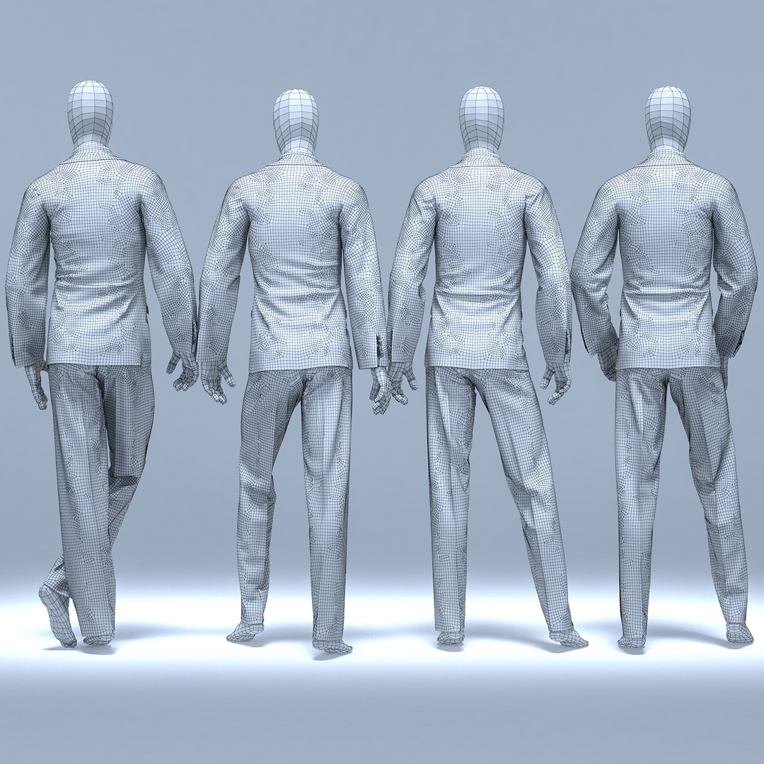 3D Male Suit - TurboSquid 1151833