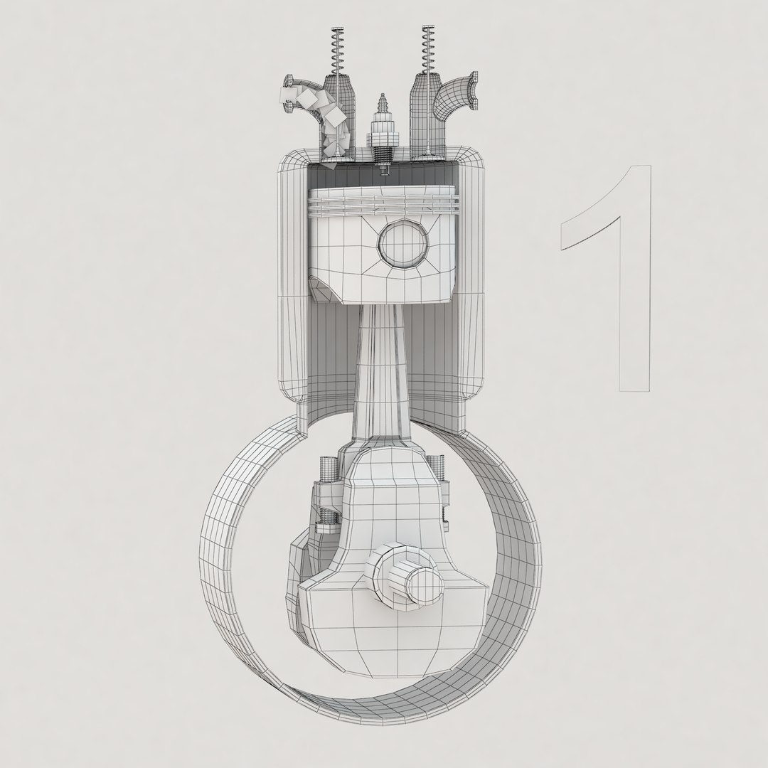 Four-cycle Engine Diesel 3d Model