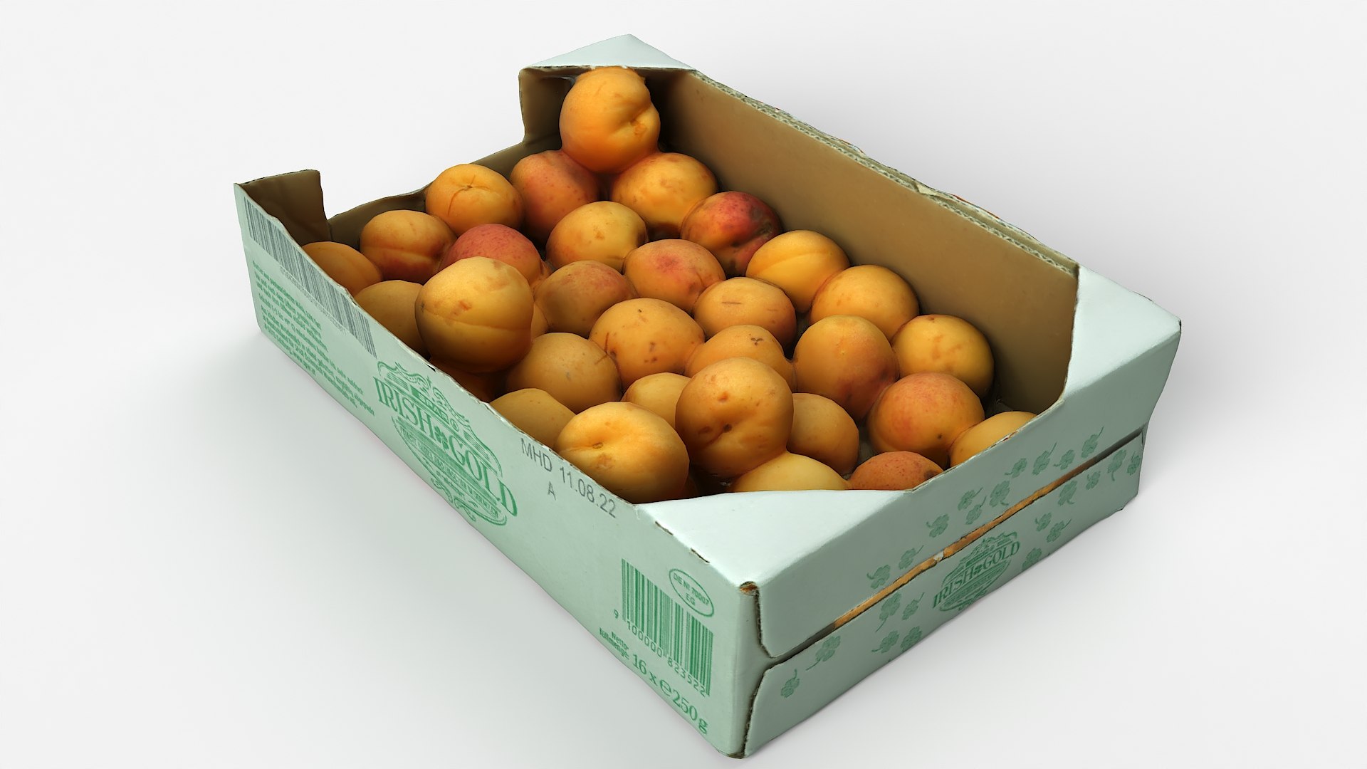 3D Cardboard Box With Apricots 04 Model - TurboSquid 1925499