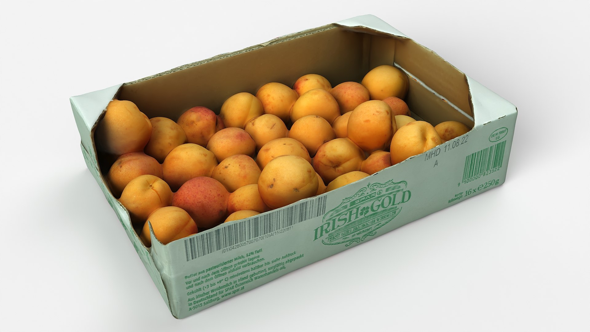 3D Cardboard Box With Apricots 04 Model - TurboSquid 1925499
