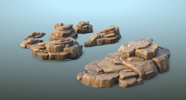 Realistic set rock formations 3D - TurboSquid 1167406