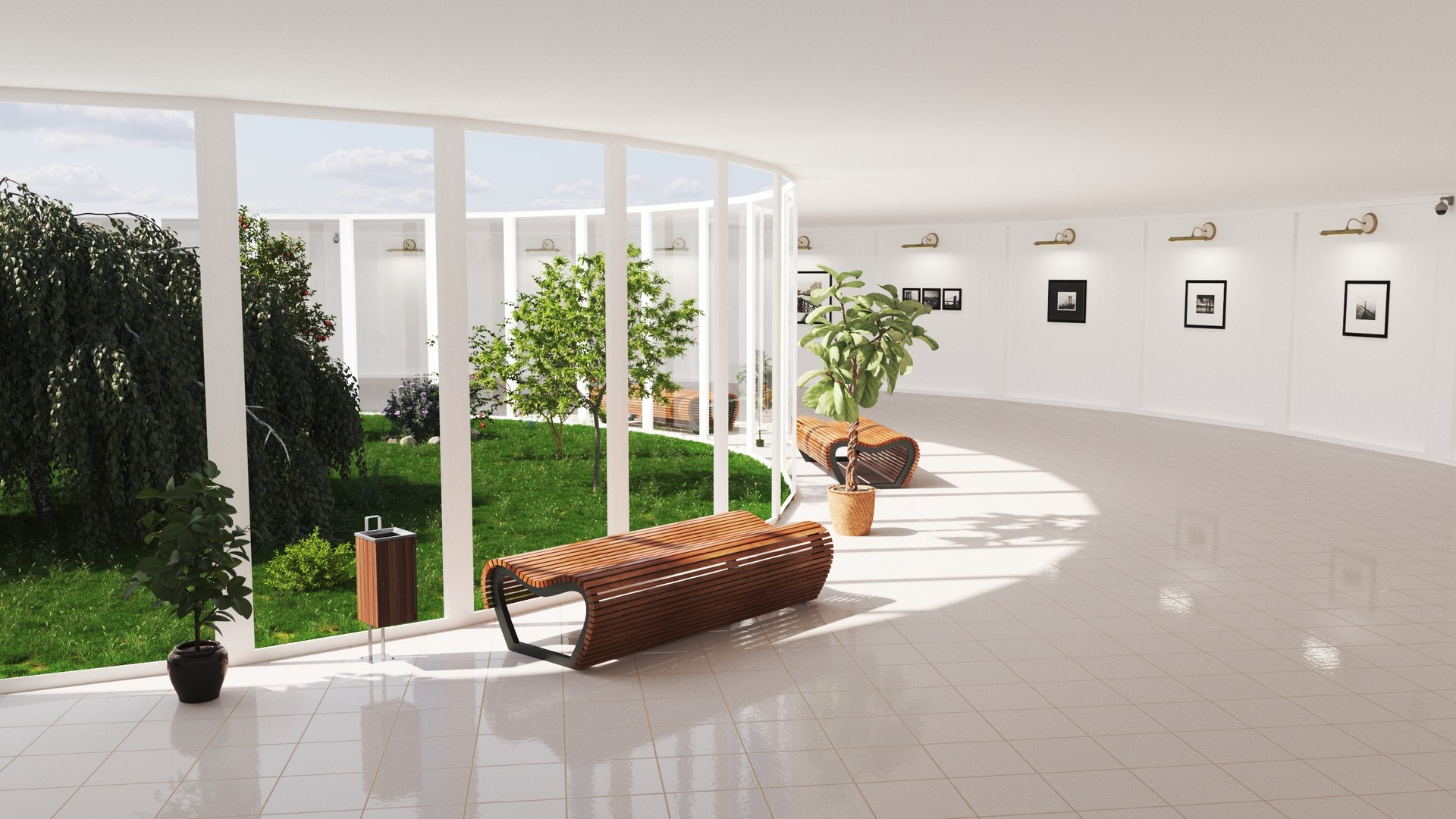 3D VR AR Round Art Gallery 3D Model - TurboSquid 2226557