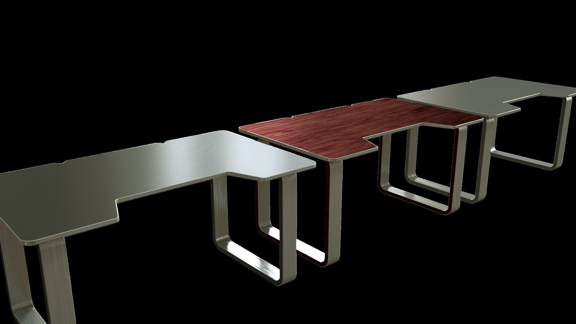 3D computer desk - TurboSquid 1712217