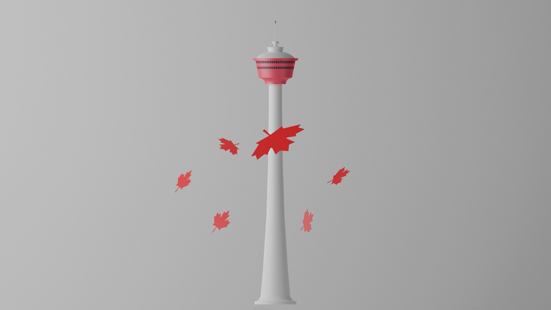 3D Cartoon Calgary Tower Canada 1 3D Model - TurboSquid 1903392