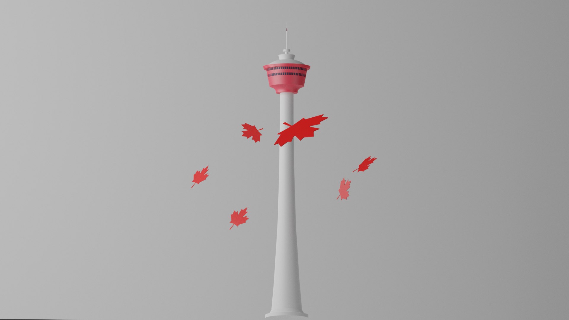 3D Cartoon Calgary Tower Canada 1 3D Model - TurboSquid 1903392
