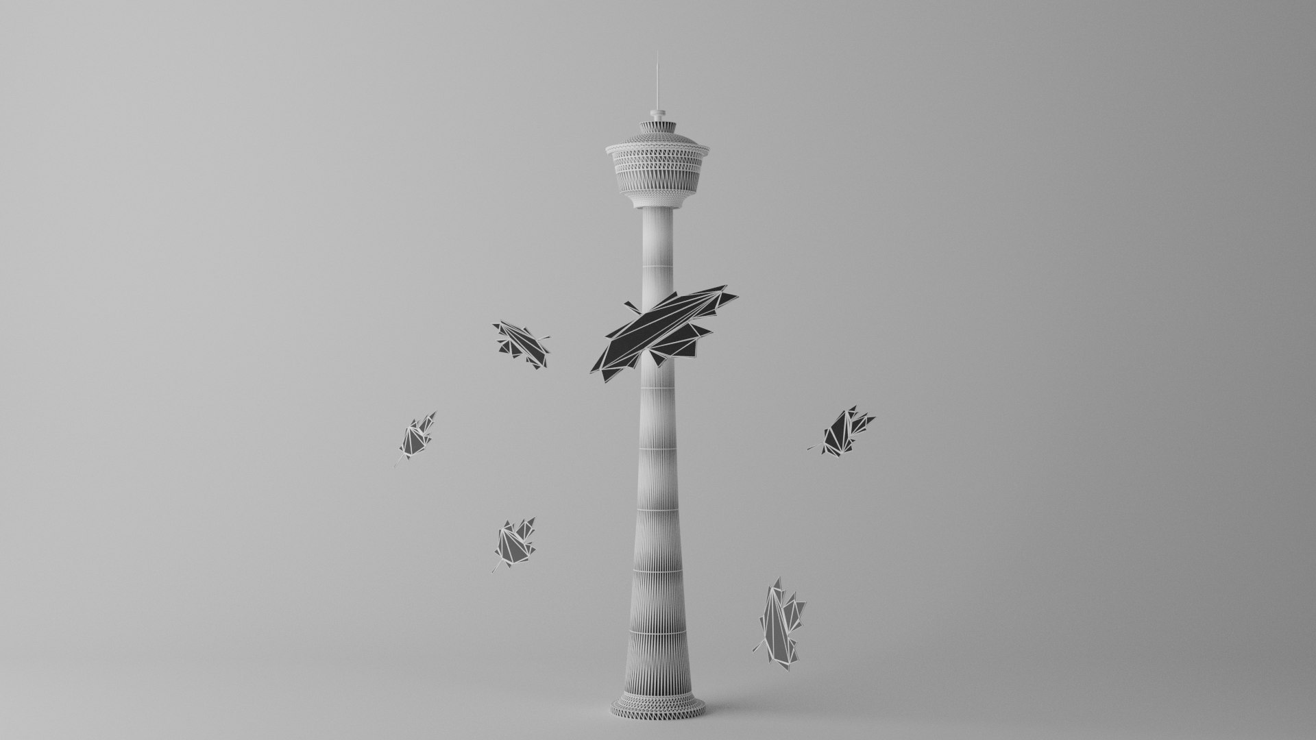3D Cartoon Calgary Tower Canada 1 3D Model - TurboSquid 1903392