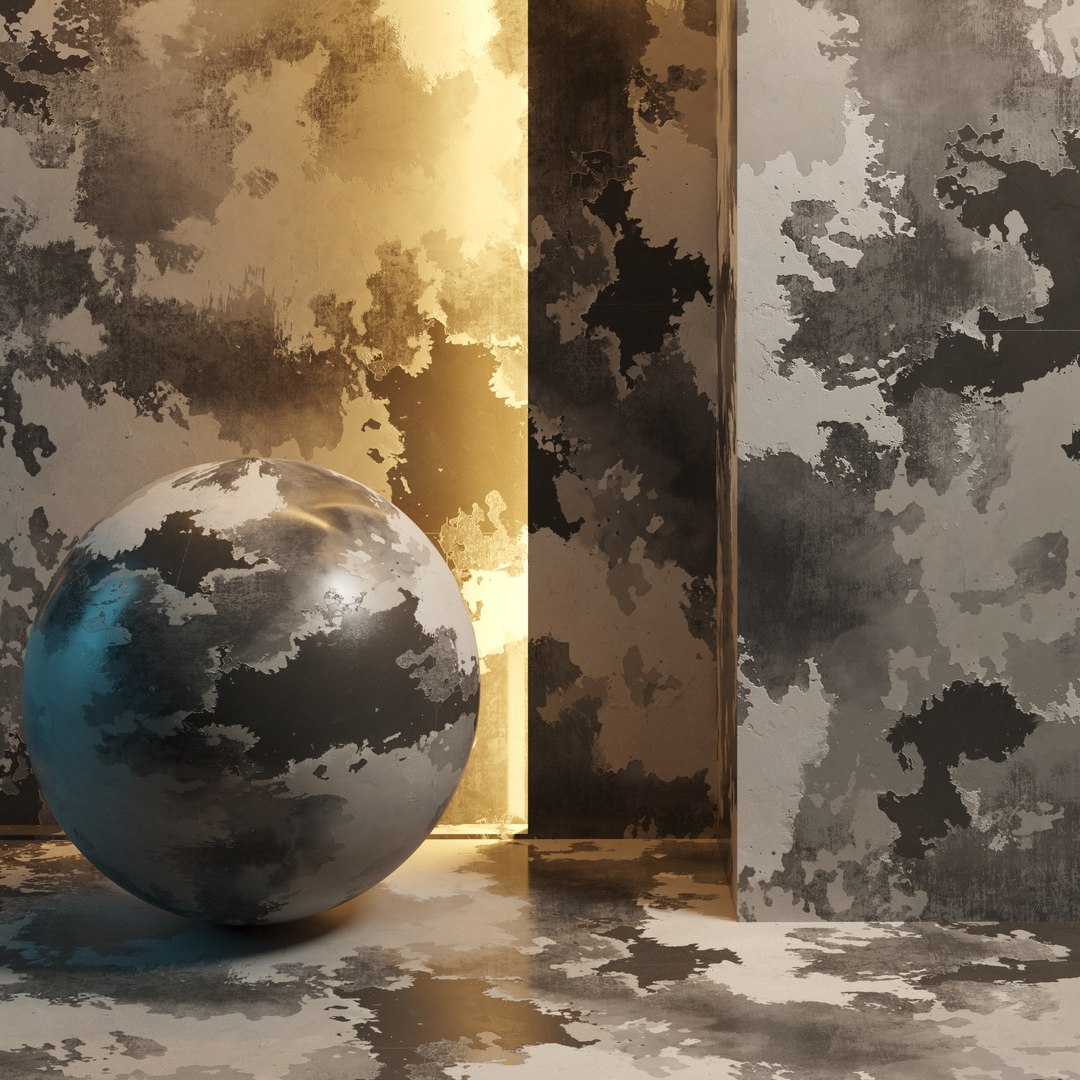 Layered Wall Paint 3D Model - TurboSquid 1797203