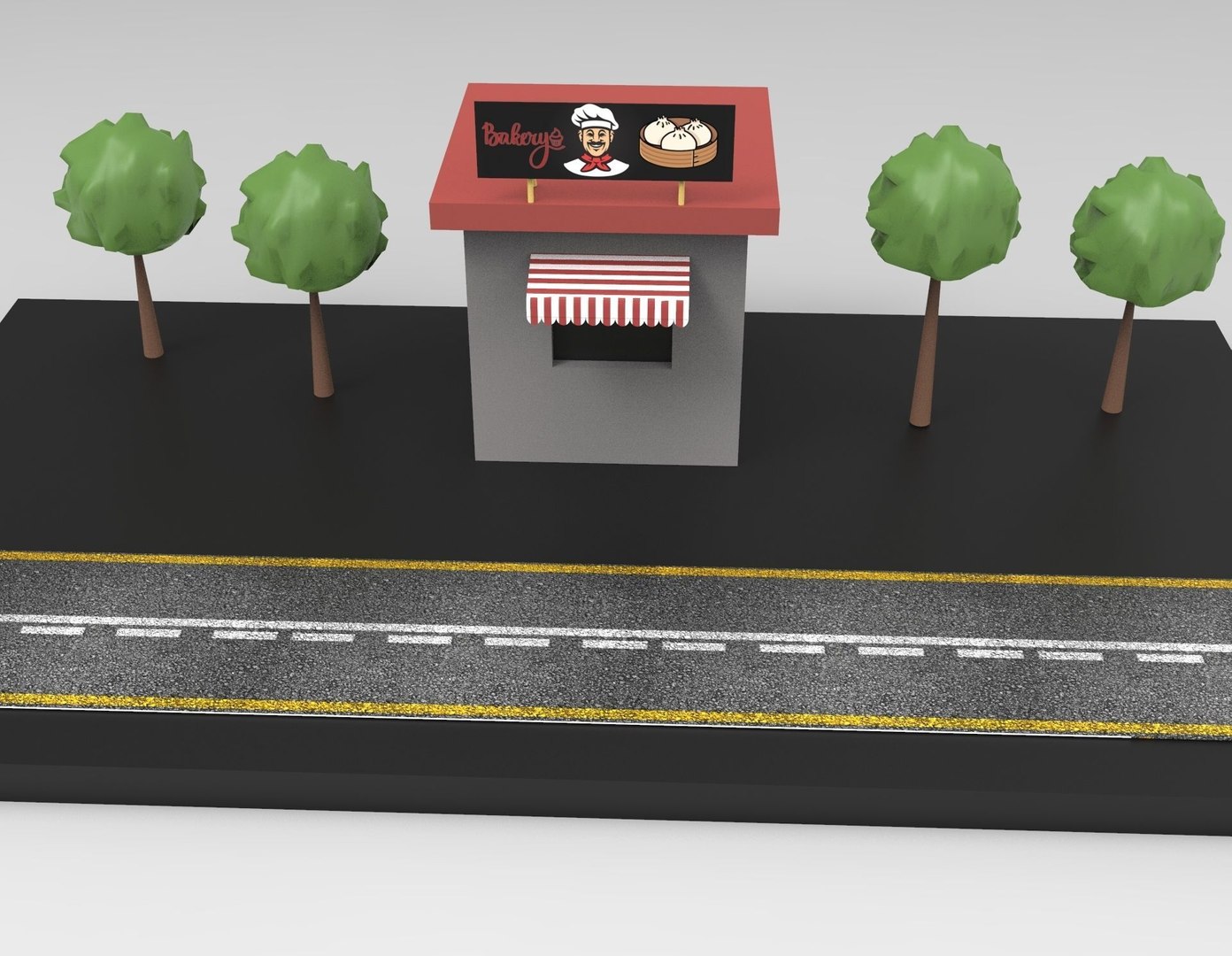 3D Bakery Shop Low Poly - TurboSquid 1829013