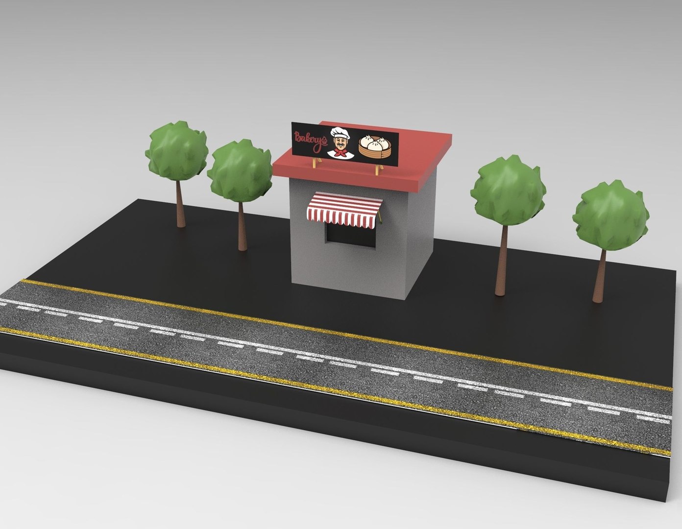3D Bakery Shop Low Poly - TurboSquid 1829013